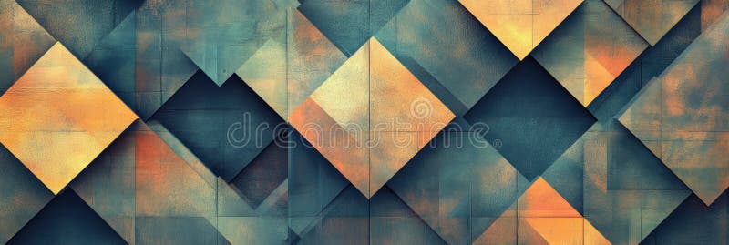 This Artwork Showcases a Dynamic Arrangement of Geometric Shapes in ...