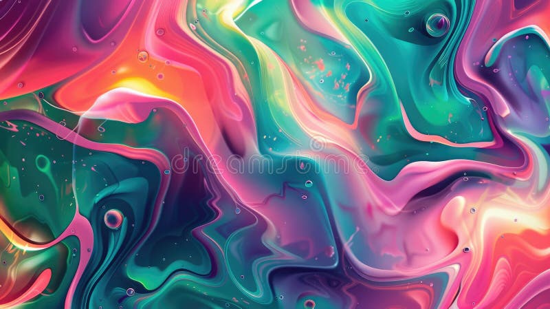 This Artwork Showcases a Dynamic and Vibrant Collection of Abstract ...