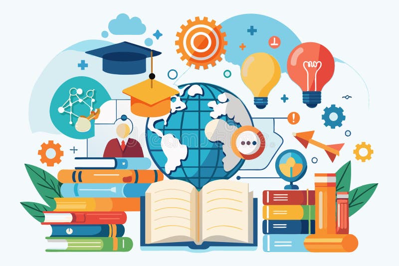 This Artwork Showcases Education and Knowledge through Books, Light ...