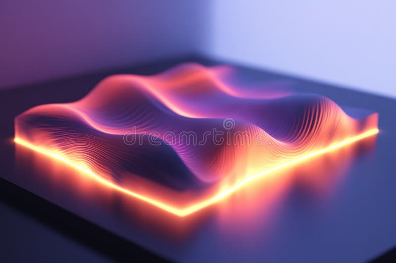 Visual Representation of Sound Waves in Vibrant Colors and Smooth ...