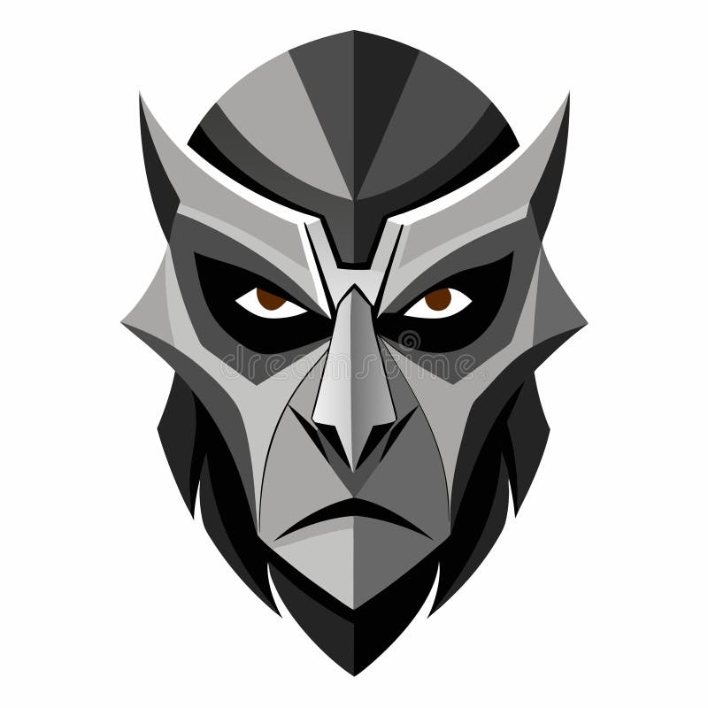 Illustration of Futuristic Robot Face Mask, Ideal for Armor or ...