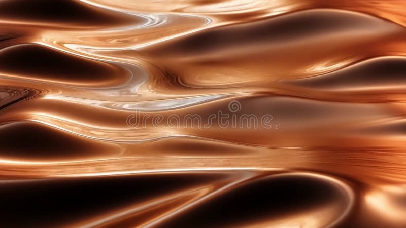 Beautiful Flowing Copper Texture with Smooth Liquid Surface in High ...