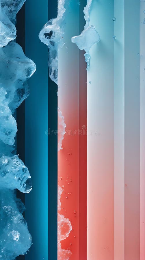 Vertical Gradient Wallpaper Featuring Icy Blue To Soft Coral Tones with ...