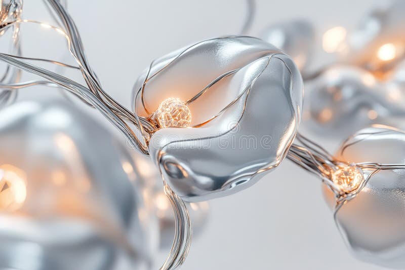 This Artwork Showcases a Surreal Chrome Vine Intertwined with ...