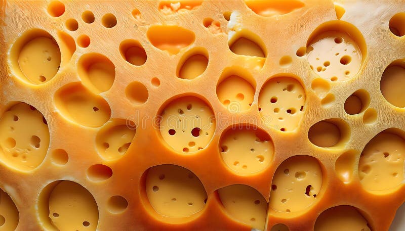 Graphic Illustration of a Repeating Cheese Pattern Featuring Various ...