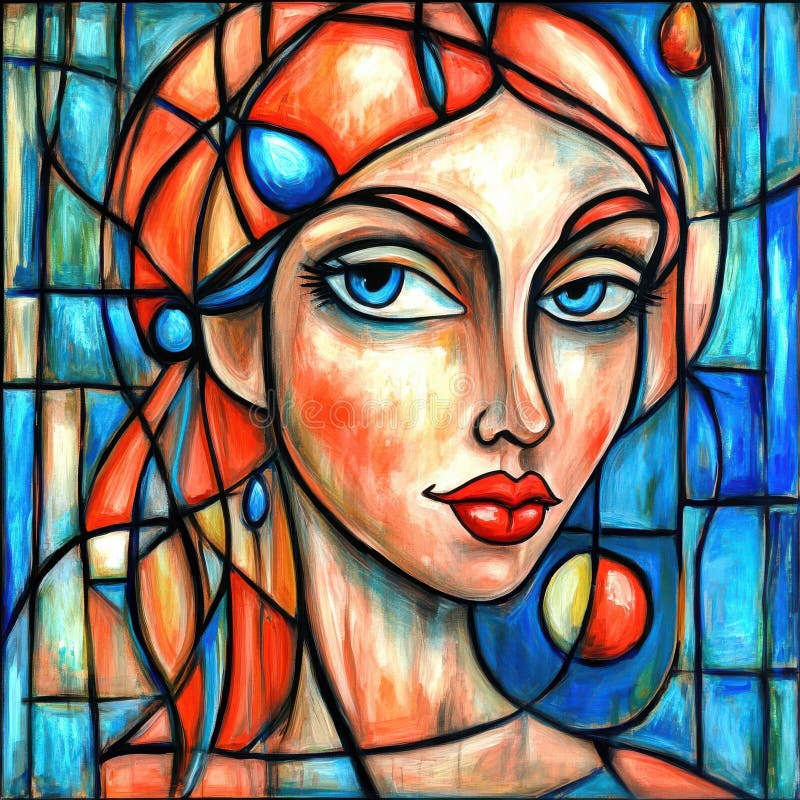 Mixed Media Artwork Blending Cubism and Impressionism Featuring a ...