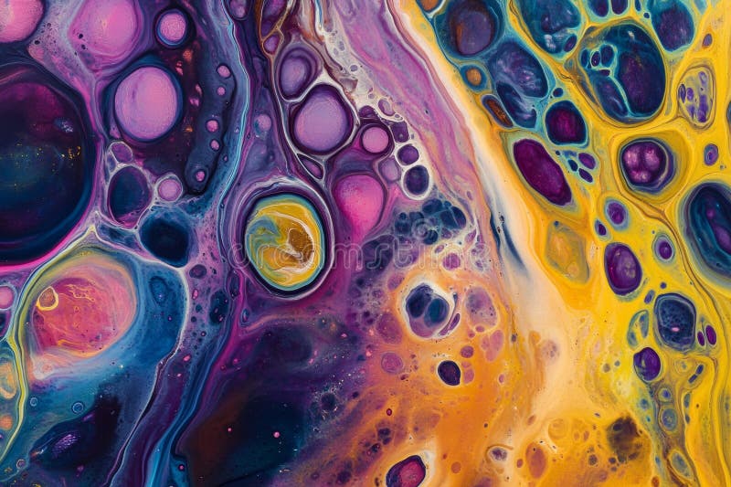 This Artwork Showcases Vivid Swirling Patterns Created through Acrylic ...