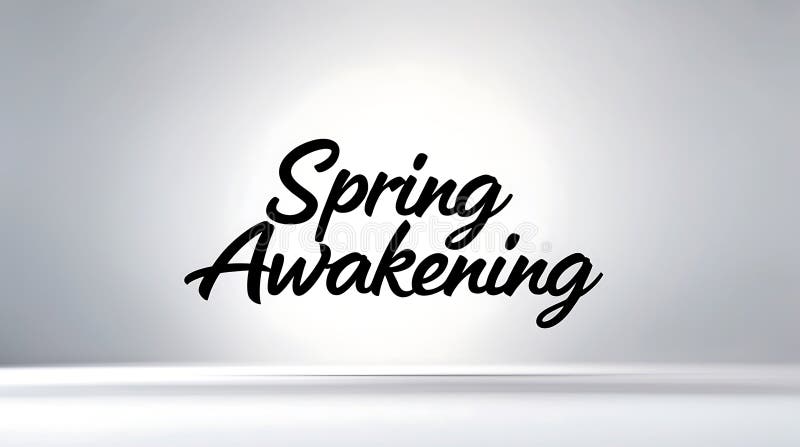 Spring Awakening Typography on a Clean Background Showing Creative ...
