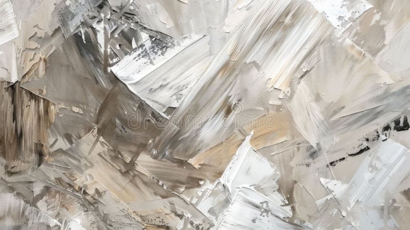 Abstract Texture in Soft Beige and Gray Tones Featuring Layered Brush ...