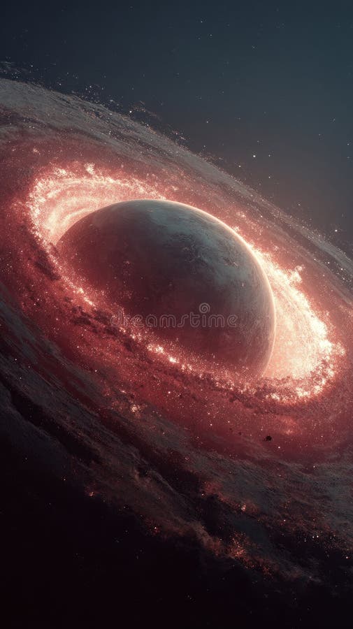 Ringed World Enigma stock illustration. Illustration of cosmos - 379971190