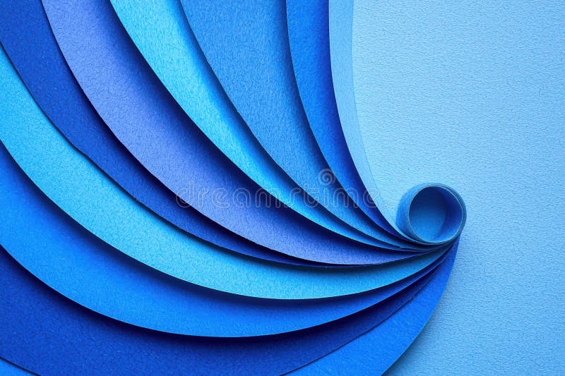 This Artwork Titled Abstract Blue Waves of Paper Craft Features Unique ...