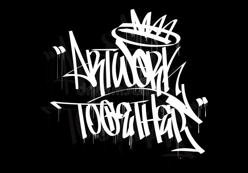ARTWORK TOGETHER Graffiti Tag Style Design Stock Vector - Illustration ...
