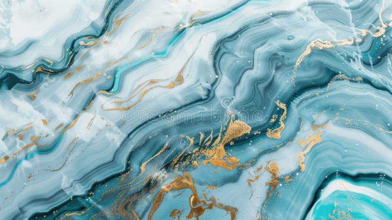 Artwork with Turquoise and Gold Patterns, Forming a Captivating ...