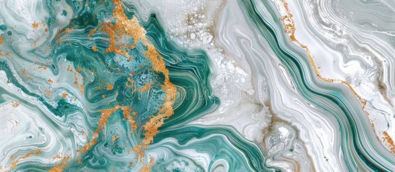 Artwork with Turquoise and Gold Patterns, Forming a Captivating ...