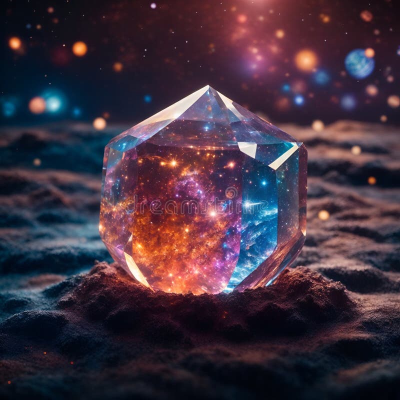 Cosmic Crystal. Hypnotic Cosmic Gem. Stock Illustration - Illustration ...