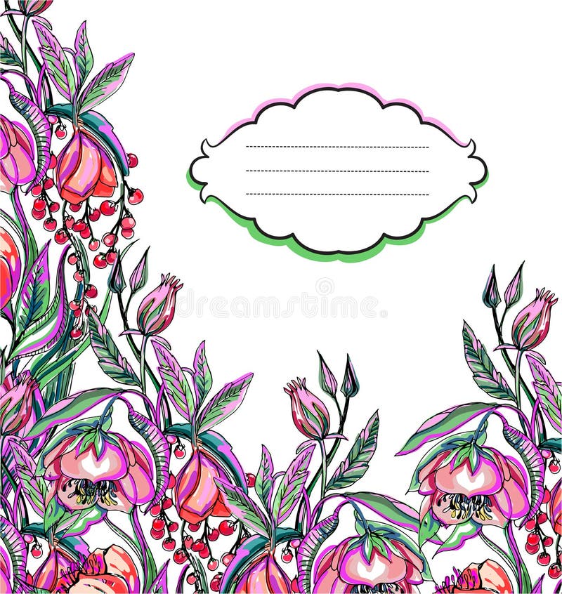 Artwork Vector Flower Pattern Stock Vector - Illustration of abstract ...