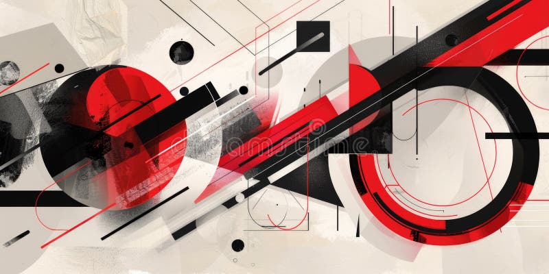 Artwork is Visually Striking with Red, Black, and White Elements Making ...