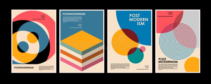 Artworks, Posters Inspired Postmodern of Vector Abstract Dynamic ...