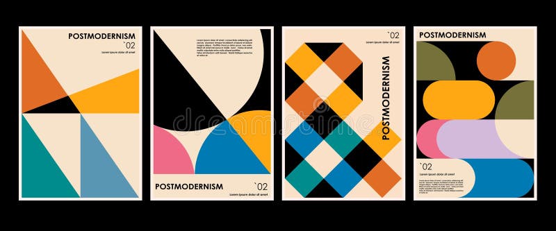 Artworks, Posters Inspired Postmodern of Vector Abstract Dynamic ...