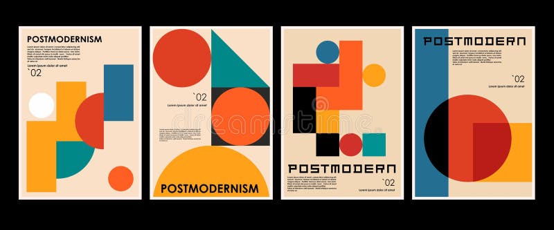 Artworks, Posters Inspired Postmodern of Vector Abstract Dynamic ...