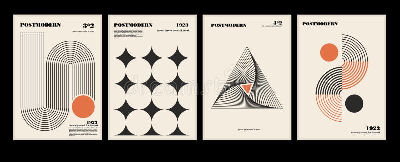 Artworks, Posters Inspired Postmodern of Vector Abstract Dynamic ...