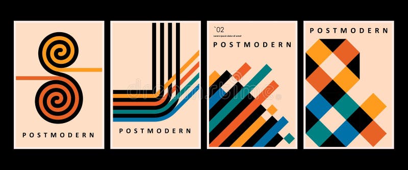 Artworks, Posters Inspired Postmodern of Vector Abstract Dynamic ...