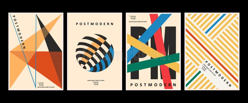 Artworks, Posters Inspired Postmodern of Vector Abstract Dynamic ...