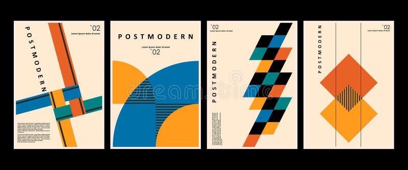 Artworks, Posters Inspired Postmodern of Vector Abstract Dynamic ...