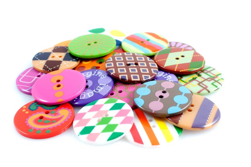 Arty pile of buttons stock photo. Image of holes, flat - 48087050