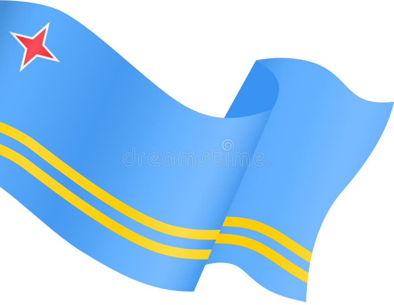 Aruba Flag Standard Shape and Color Stock Vector - Illustration of ...