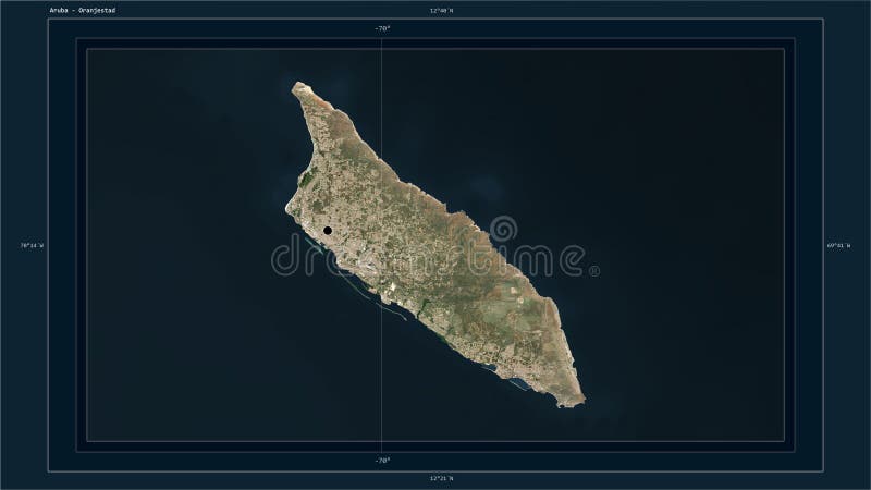 Aruba Highlighted - Composition. High-res Satellite Stock Illustration ...