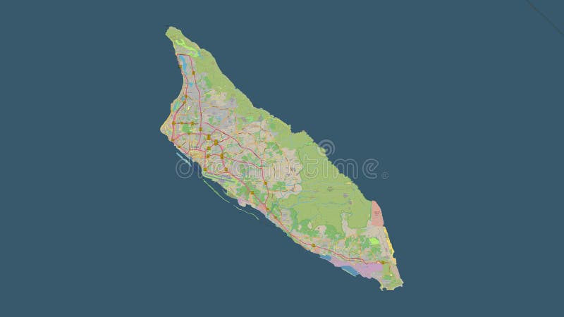Aruba Highlighted. Topo German Stock Illustration - Illustration of ...