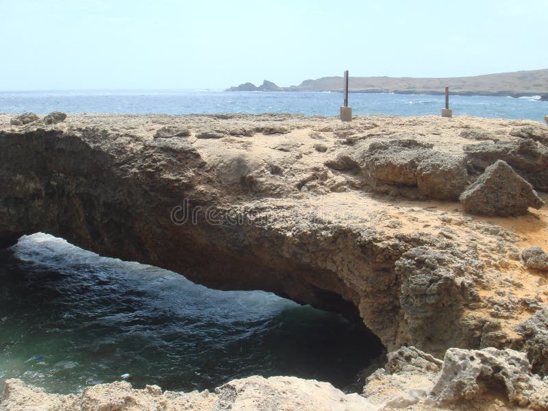 Aruba Land Bridge stock photo. Image of water, rock, land - 10608380