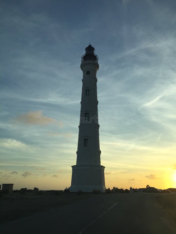 Aruba Lighthouse stock photo. Image of lighthouse, landscape - 73009098