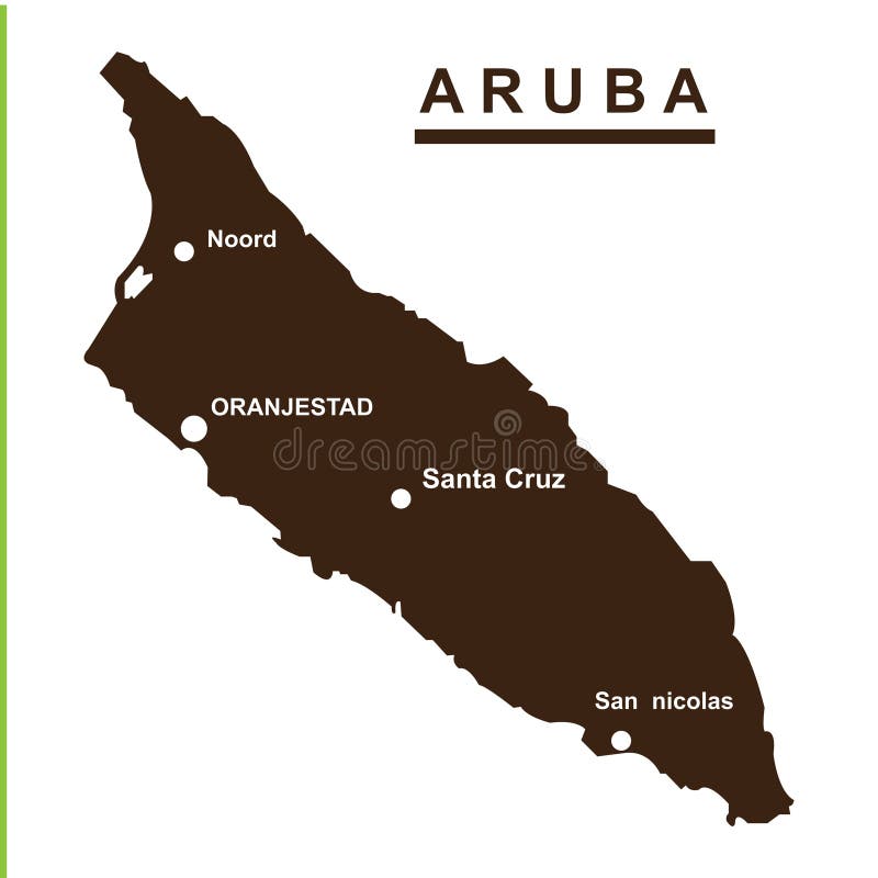 Aruba map icon stock vector. Illustration of travel - 305654546