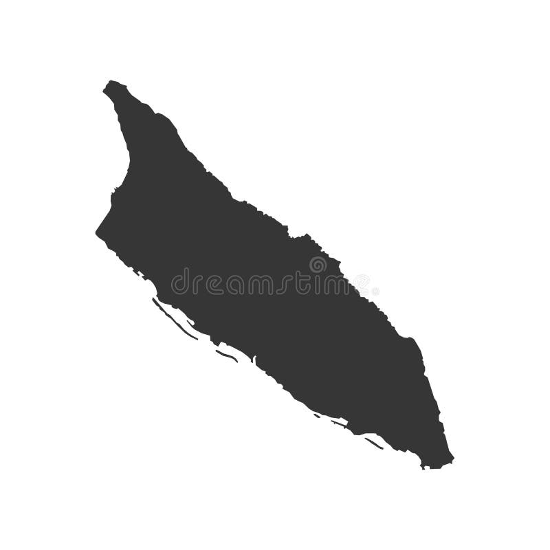 Aruba Outline Map Country Shape National Borders Stock Vector ...