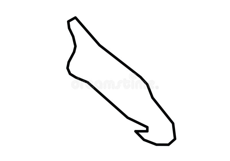 Aruba Outline Map Country Shape State Borders Stock Vector ...