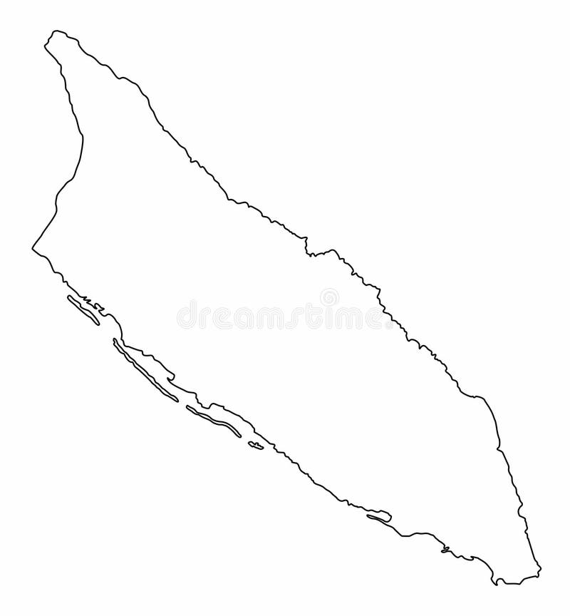 Aruba outline map stock vector. Illustration of eastern - 341920258