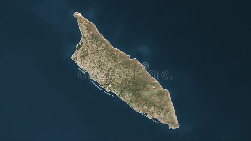 Aruba Outlined. High-res Satellite Stock Illustration - Illustration of ...