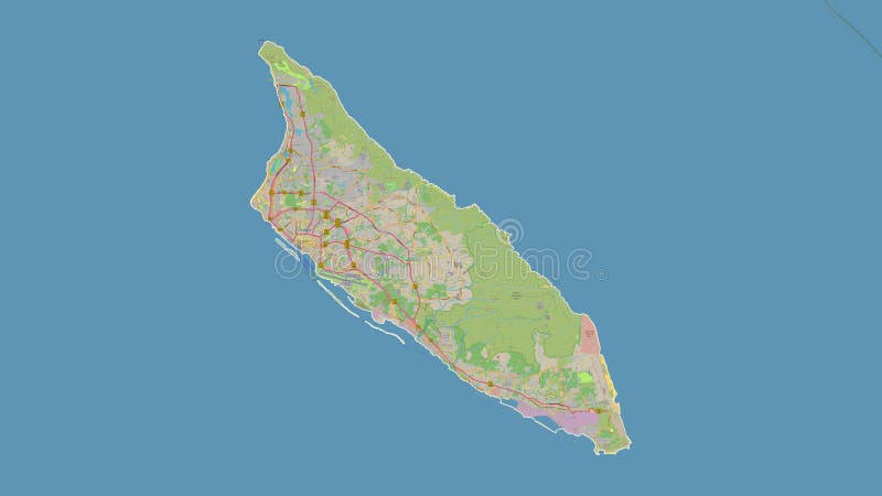 Aruba Outlined. Topo German Stock Illustration - Illustration of ...