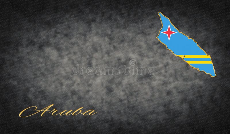 Aruba Symbols, Map of Aruba Stock Image - Image of palm, climate: 338529959