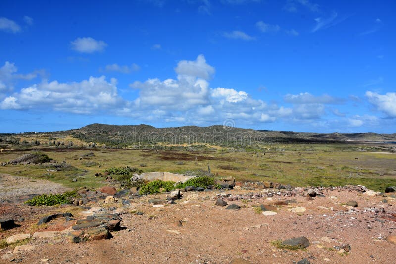 Arubas Desert Landscape on a Spring Day Stock Photo - Image of aruba ...