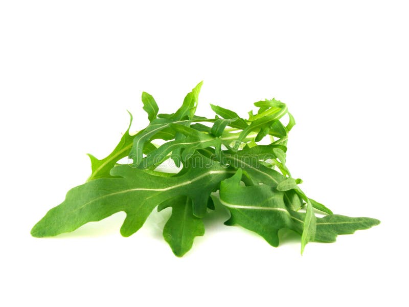 Arugula, Rucola Fresh Heap Leafs on White Stock Photo - Image of leaf ...