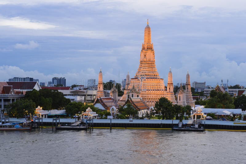 Temple on river bank stock image. Image of clouds, colourful - 20690845