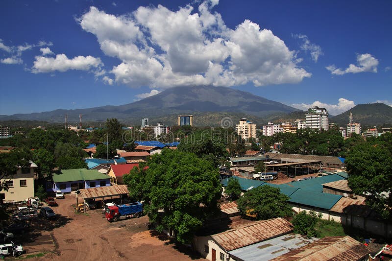 Arusha, Tanzania - 03 Jan 2017: Mountain in Arusha City, Tanzania ...