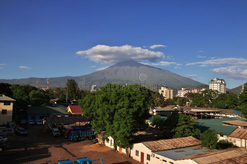 Arusha, Tanzania - 03 Jan 2017: Mountain in Arusha City, Tanzania ...
