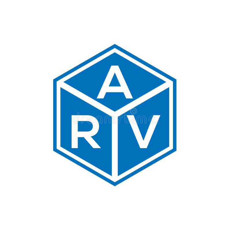 ARV Letter Logo Design on Black Background. ARV Creative Initials ...