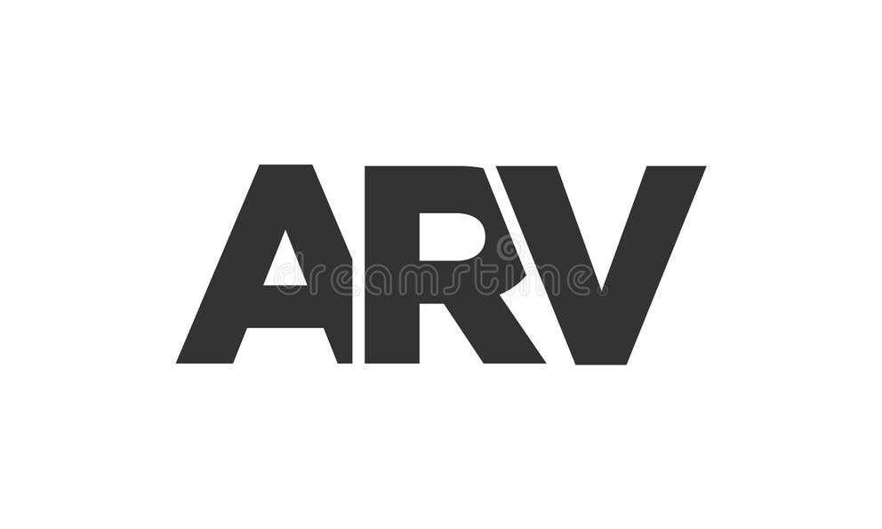 ARV Logo Design Template with Strong and Modern Bold Text. Initial ...