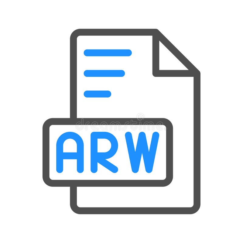 Arw Document File Icon with Colored Lines, Perfect for Website, Ui and ...
