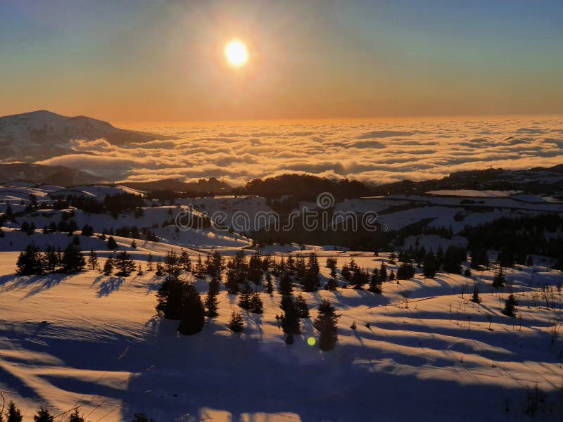 Arz mountain stock image. Image of freezing, sunset - 252888859